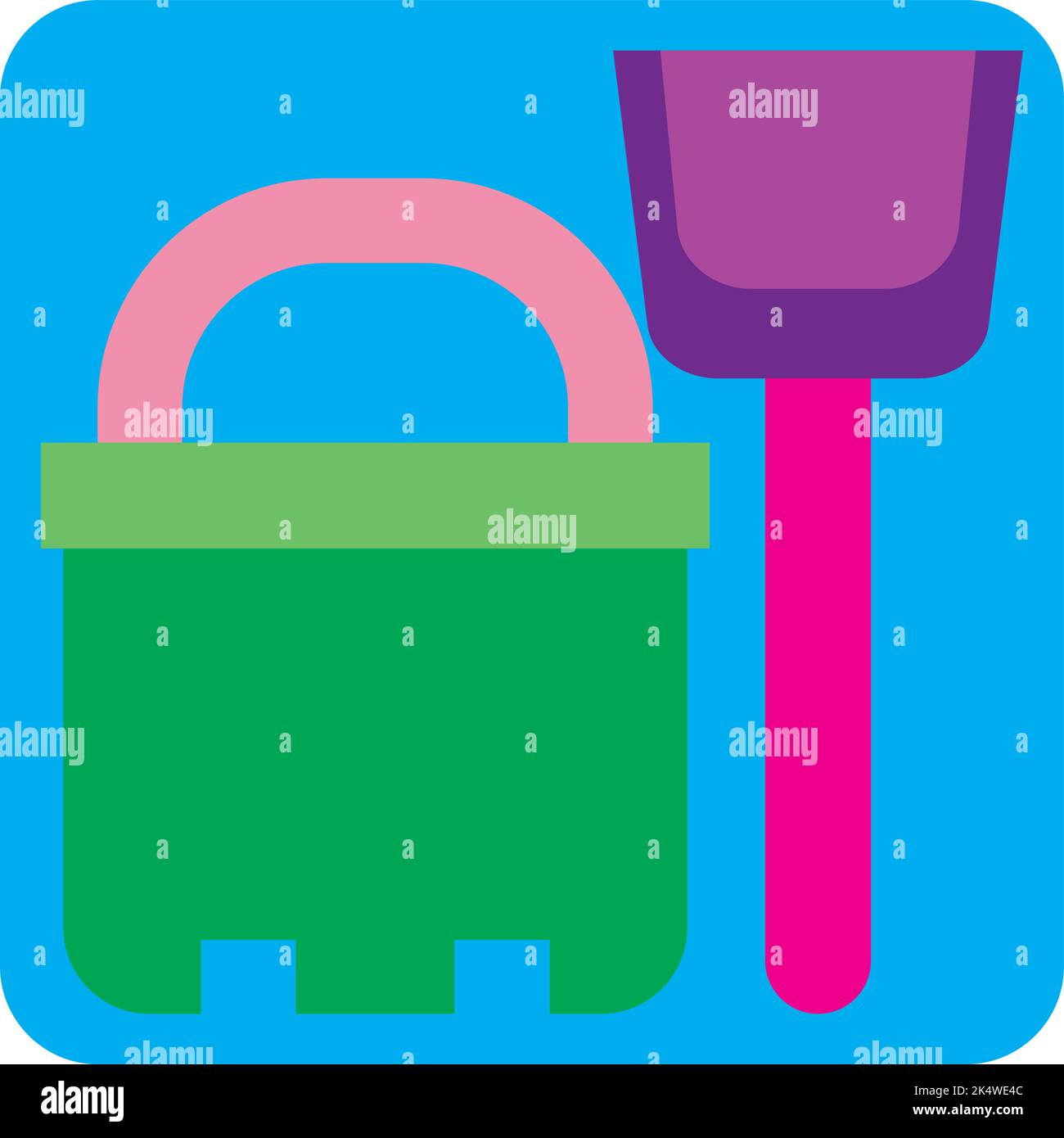 Kind mit eimer Stock-Vektorgrafiken kaufen - Alamy