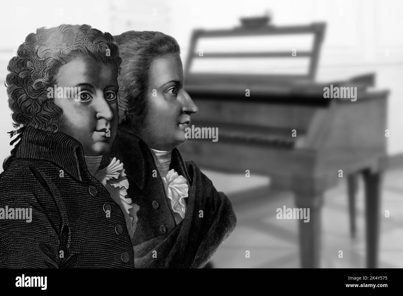 An opera by wolfgang amadeus mozart Schwarzweiß-Stockfotos und -bilder ...