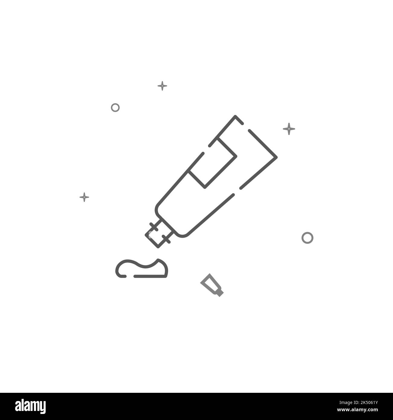 Einfaches Vektorliniensymbol tuben und einfügen. Symbol, Piktogramm ...