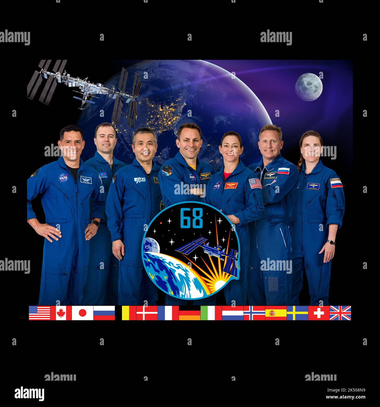 Usa. 24.. Mai 2022. Offizielles Logo. Die siebenköpfige Expedition 68 ...