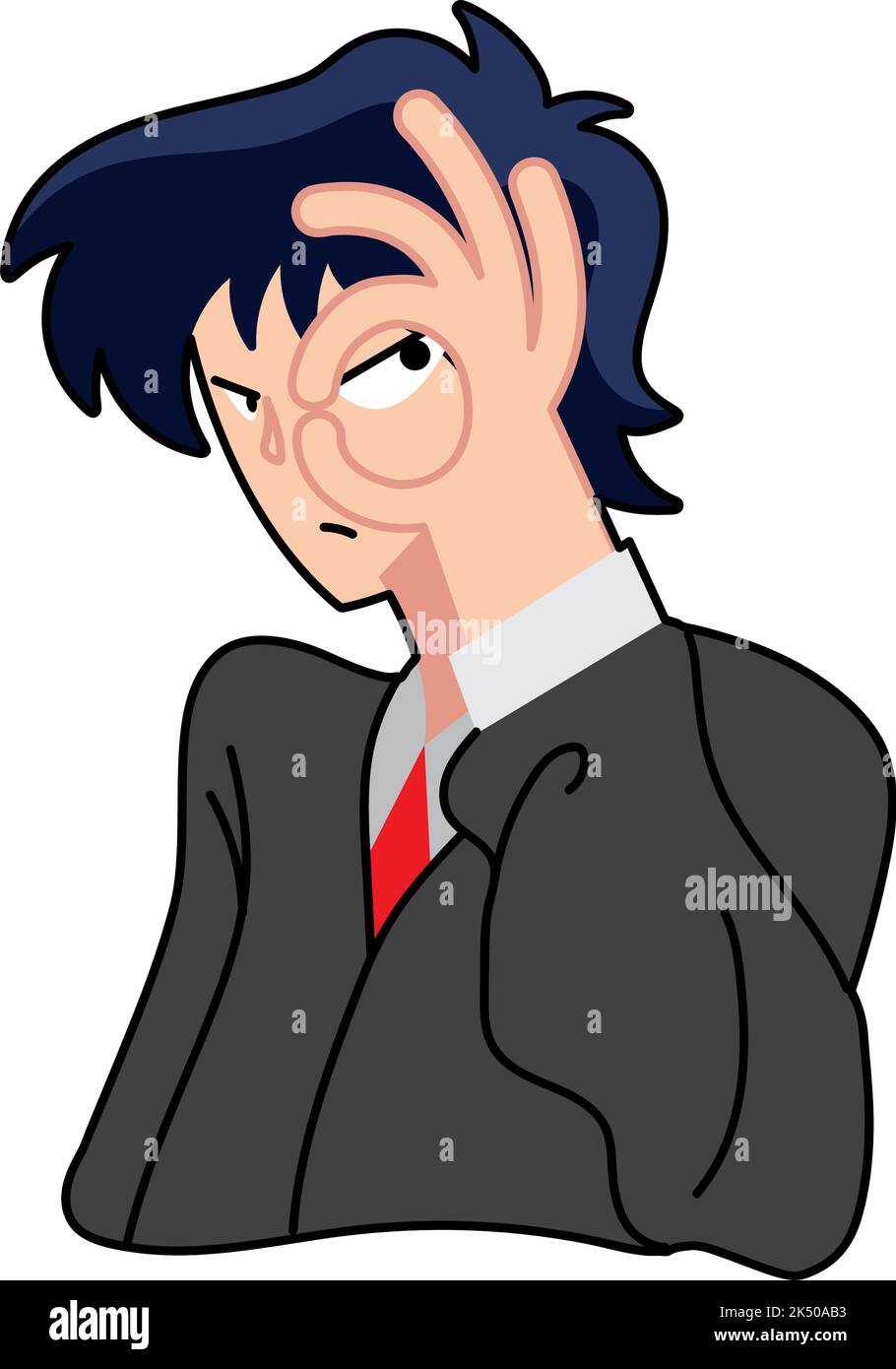 Man boy anime comic design Ausgeschnittene Stockfotos und -bilder - Alamy