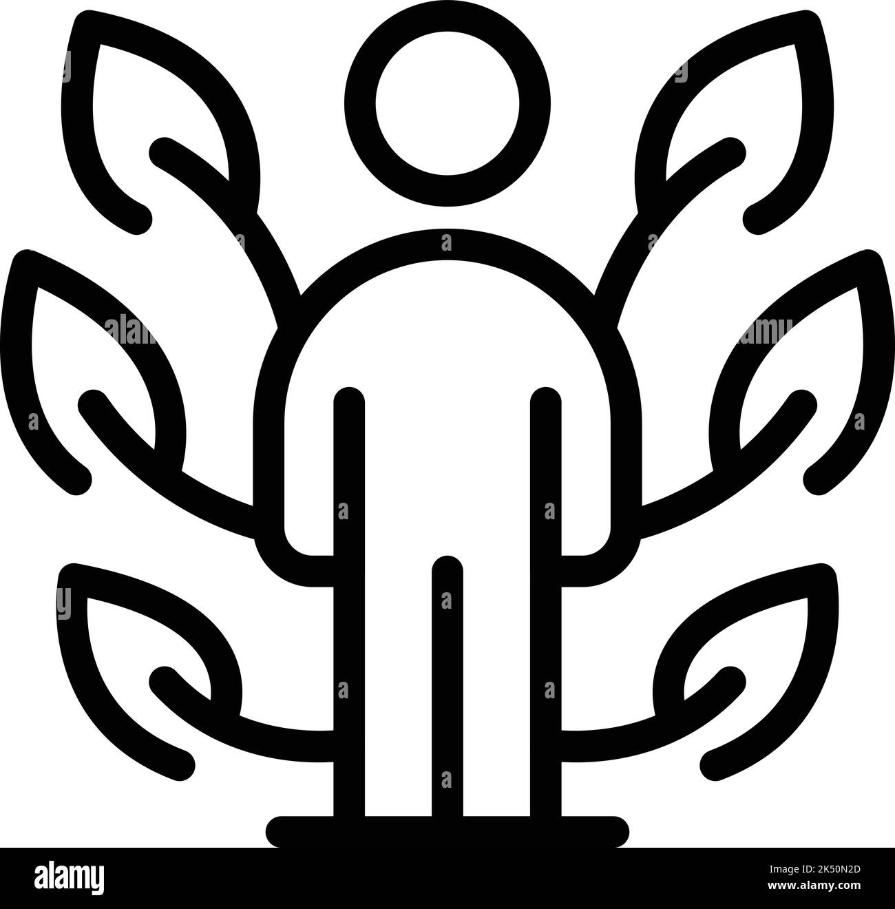 Heilung Meditieren Symbol Umriss Vektor. Mind Health. Körpermensch ...