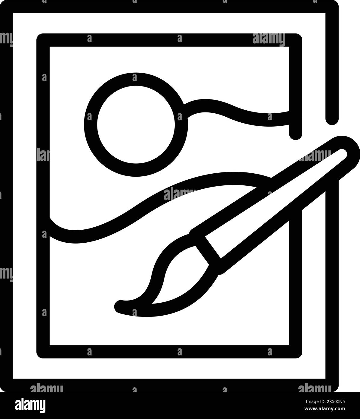 Grafik Bild Symbol Umriss Vektor. Malkultur. Kunstgalerie Stock ...