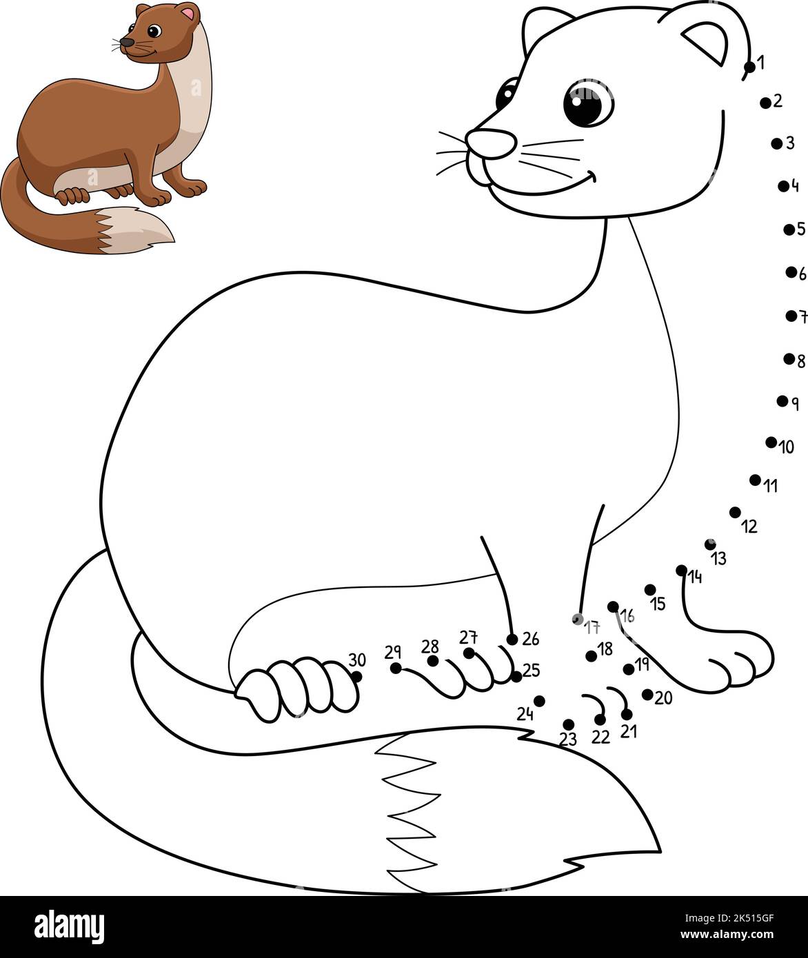 Wiesel gezeichnet Stock-Vektorgrafiken kaufen - Alamy