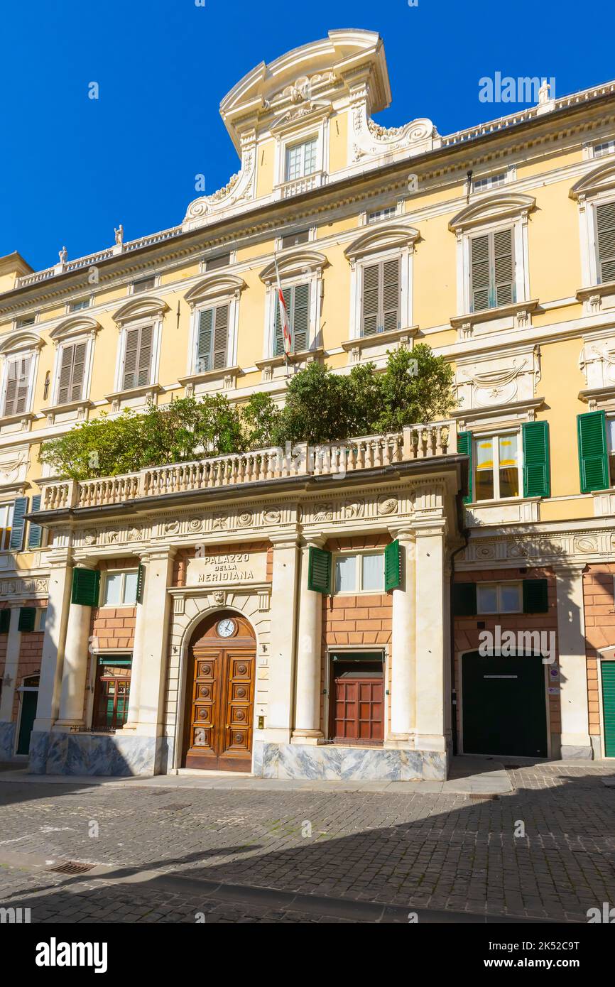 Palazzo della Meridiana in Genua, Hauptstadt Liguriens, Italien. Es ...