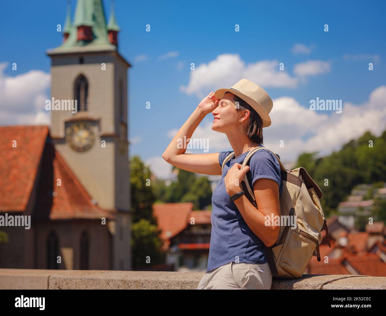 Wir hatten einen tollen Urlaub in der Schweiz, Bern. Dame, die Touristenattraktionen und ...