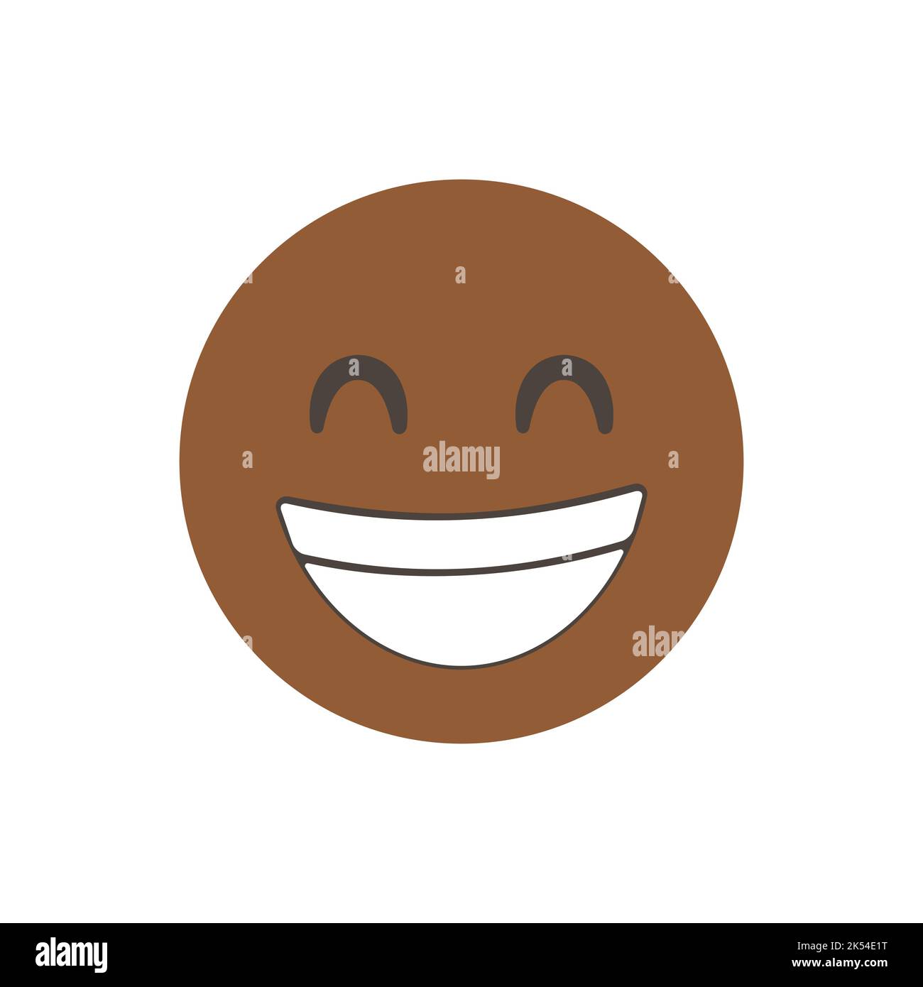 Strahlendes Gesicht mit lächelnden Augen, kitschiges Gesicht. Vektor ...
