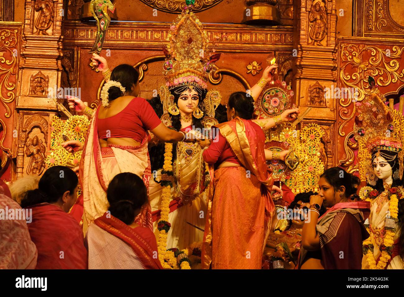 Pune, Indien 10.. Oktober 2022, Durga Puja ist eines der berühmtesten ...