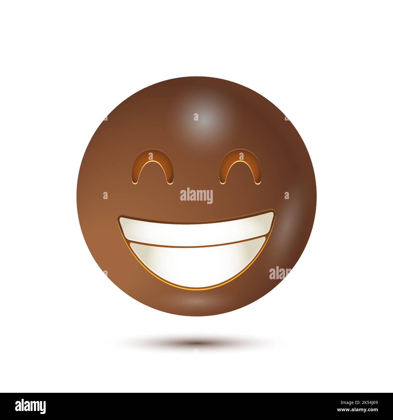 Grinsen, strahlendes Gesicht mit Smiley-Augen, kitschiges Gesicht ...