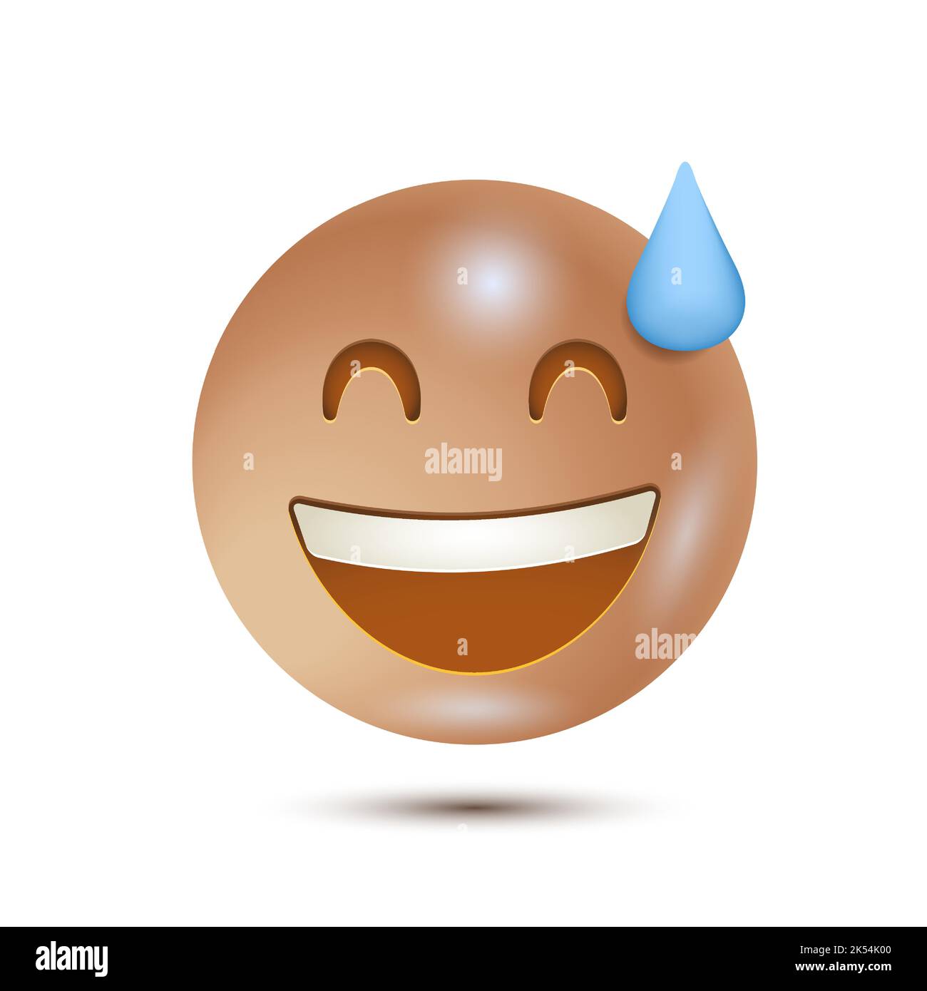 Puh Emoji, grinsend Gesicht mit Schweiß, Erleichterung Emoji ...