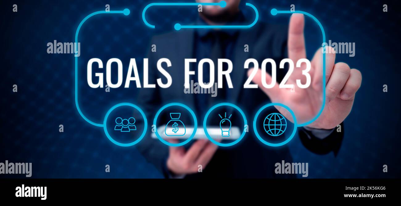 Inspiration zeigt Zeichen Ziele für 2023, Konzeptfoto die folgenden ... Inspiration zeigt Zeichen Ziele für 2023, Konzeptfoto die folgenden ...