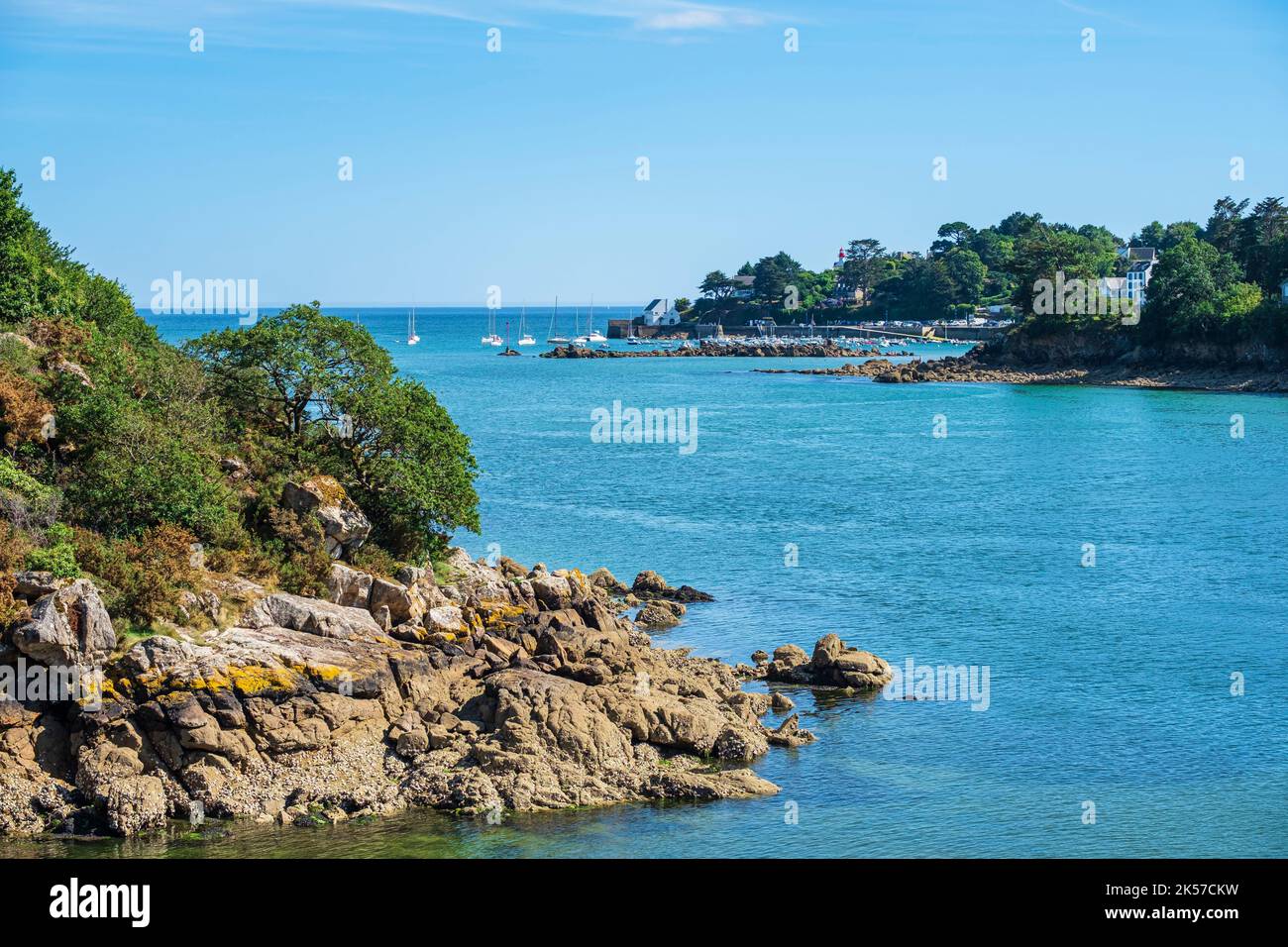 Frankreich, Finistere, Riec-sur-Belon, Anse de Goulet Riec am rechten ...