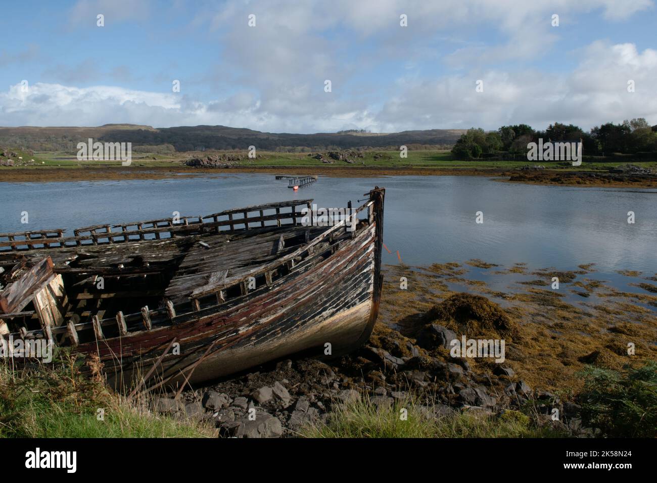 Abandoned Boat, Croig, Isle of Mull, Schottland, Großbritannien ...