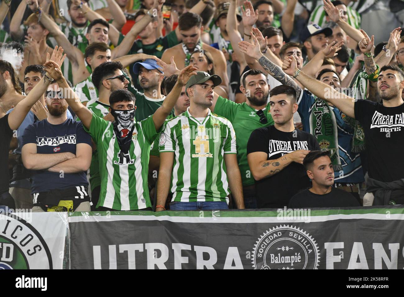 Real Betis Fans während des dritten Tages des UEFA Europa League Gruppe ...