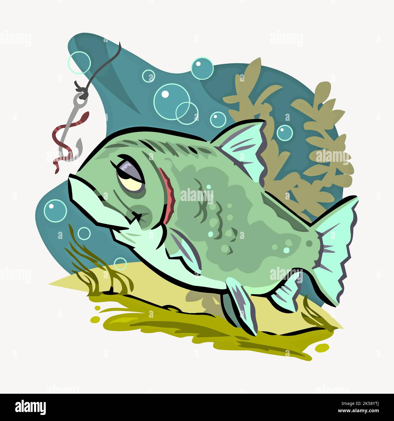 Vector illustration cartoon fish sick -Fotos und -Bildmaterial in hoher ...