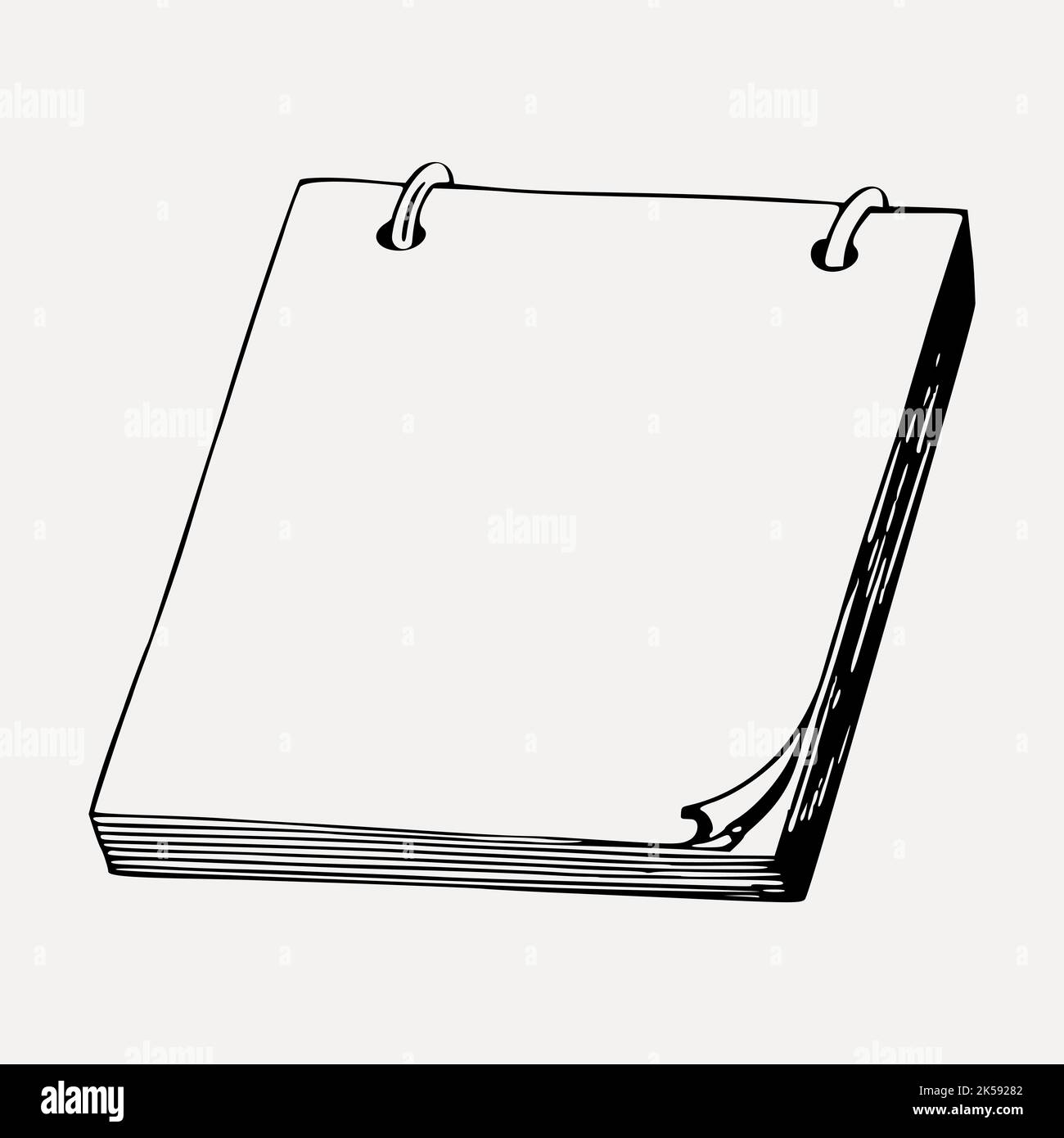 Notizbuch Clipart, Vintage Briefpapier Illustration Vektor Stock ...