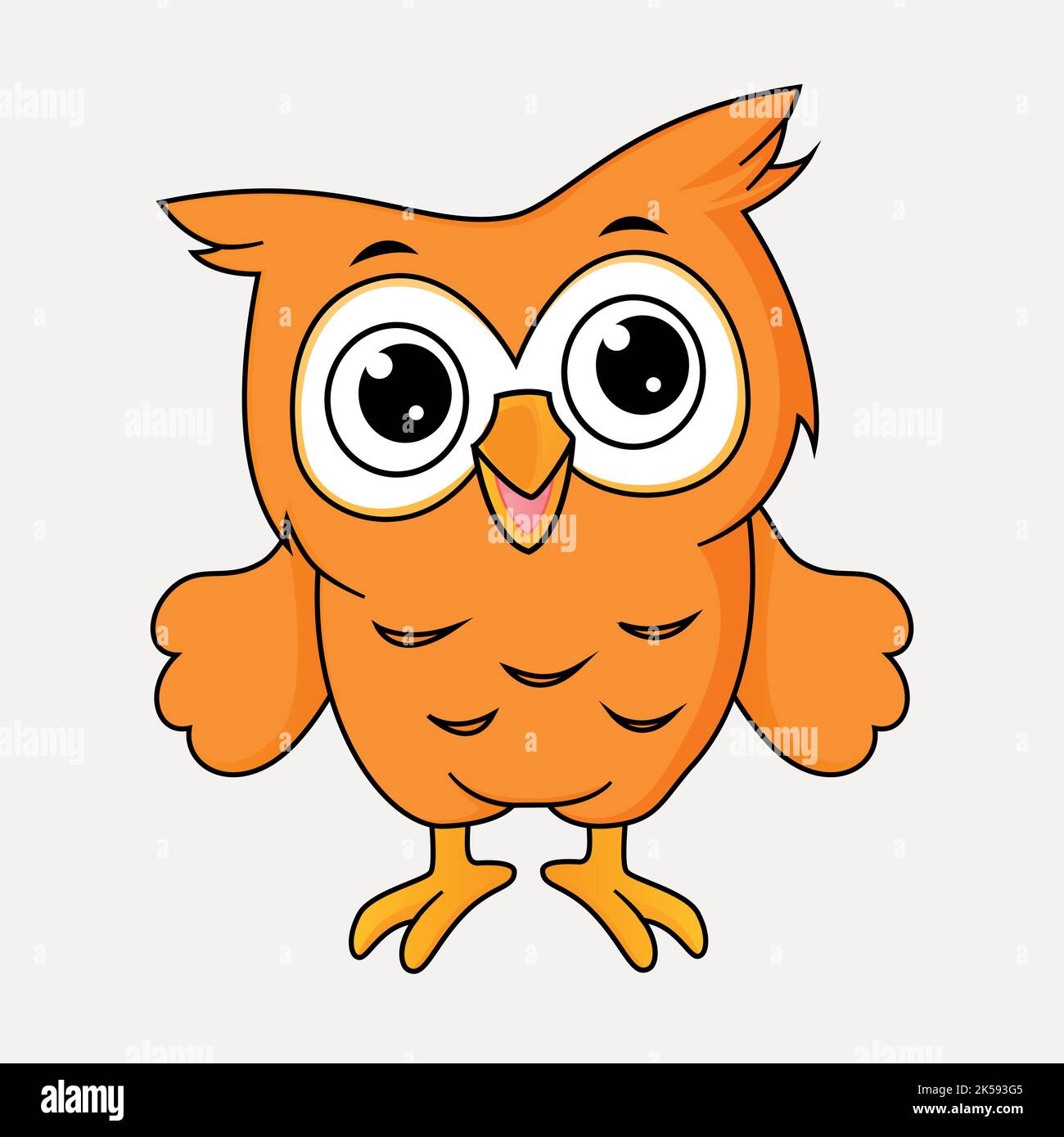 Orange Eule Clipart Cartoon Clip Art Vektorgrafik Von Süß Und