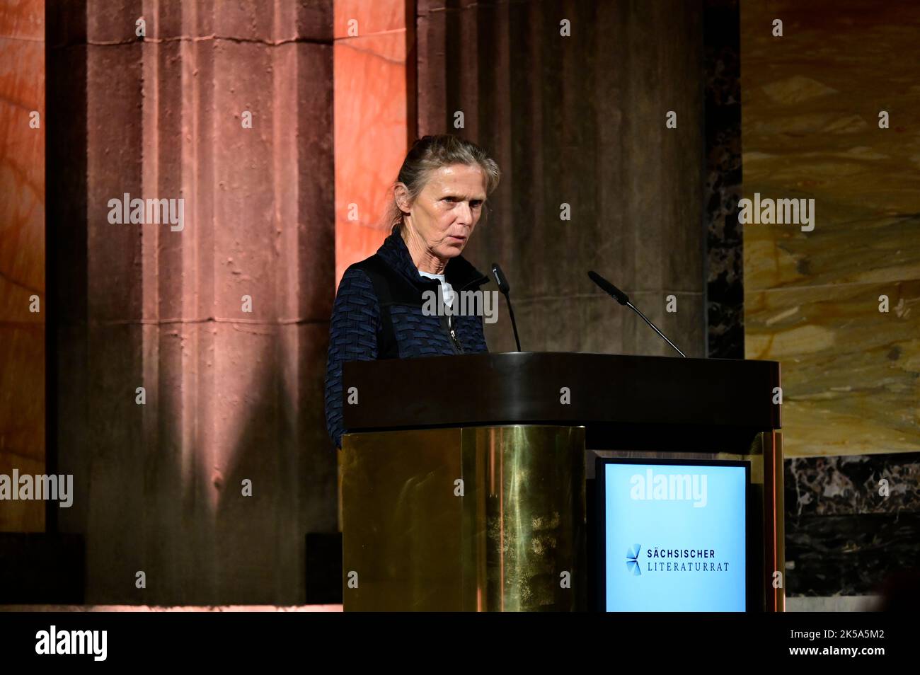 Im Bild: Karin Großmann. Der Schriftsteller Lukas Rietzschel wird mit ...