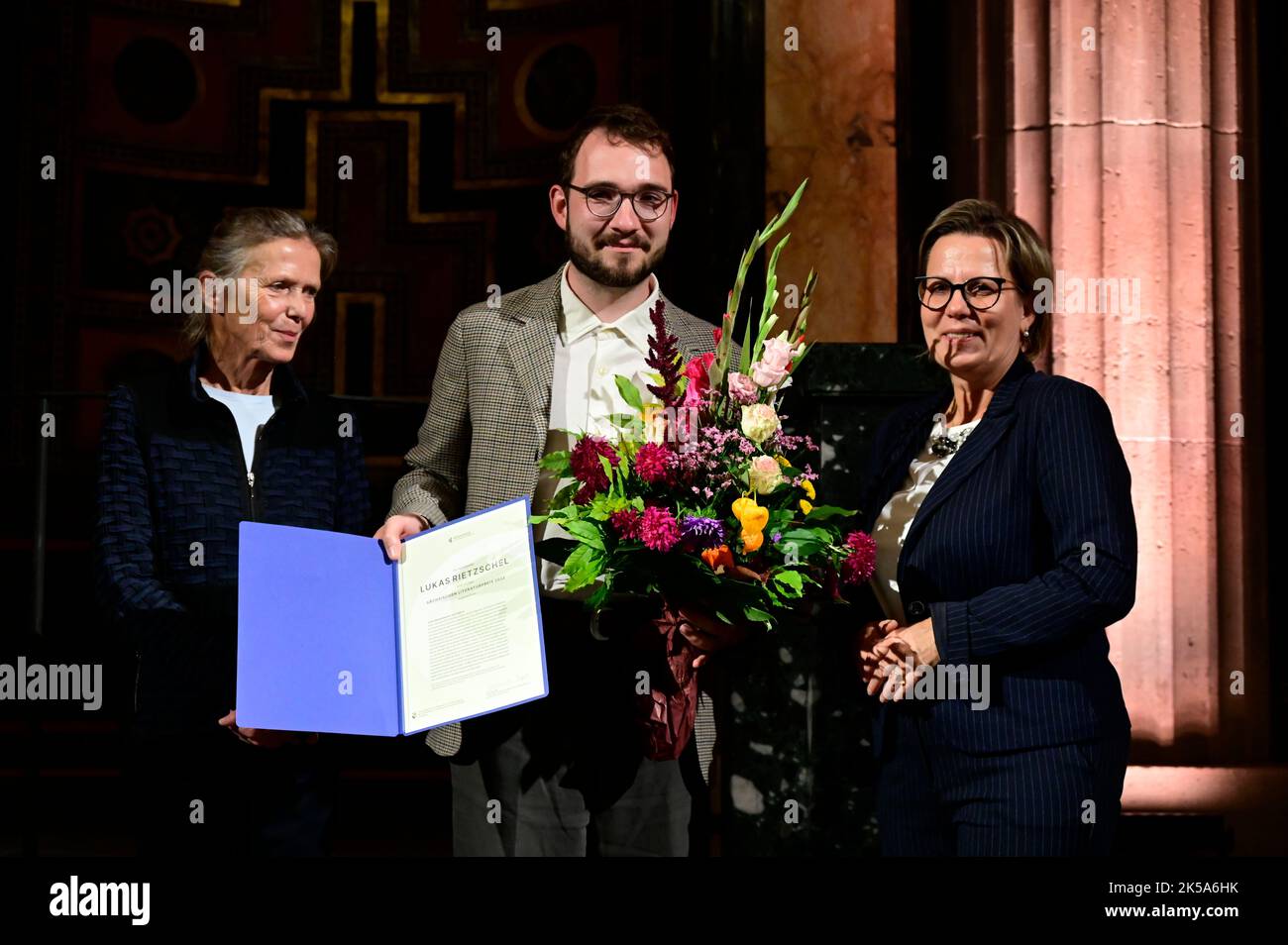 Im Bild: Karin Großmann,Lukas Rietzschel und Barbara Klepsch. Der ...