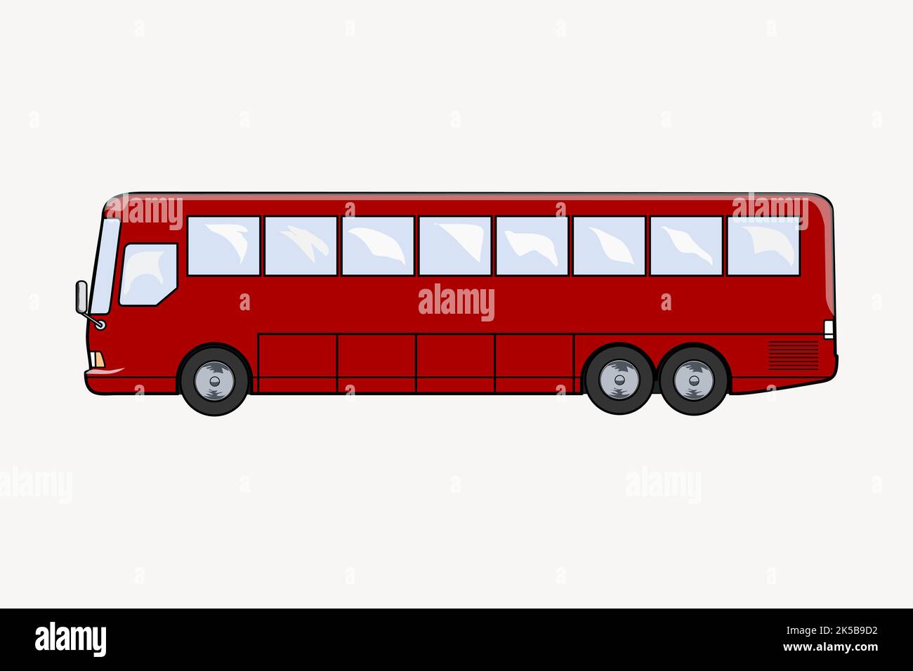 Roter Bus-Clipart, Illustrationsvektor Stock-Vektorgrafik - Alamy