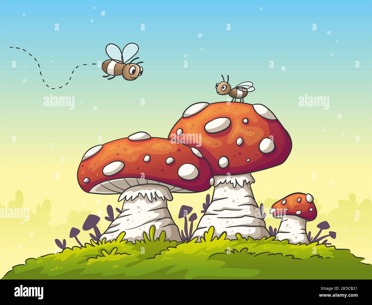 Pilze cartoon -Fotos und -Bildmaterial in hoher Auflösung – Alamy