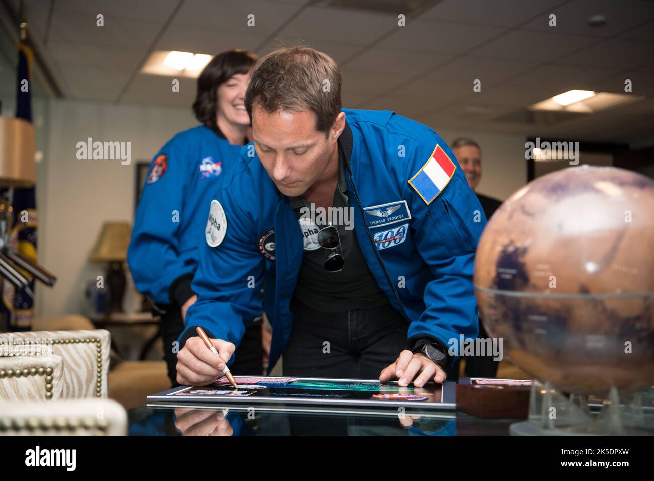 Der NASA-Astronaut Thomas Pesquet, SpaceX Crew-2 der ESA (European ...