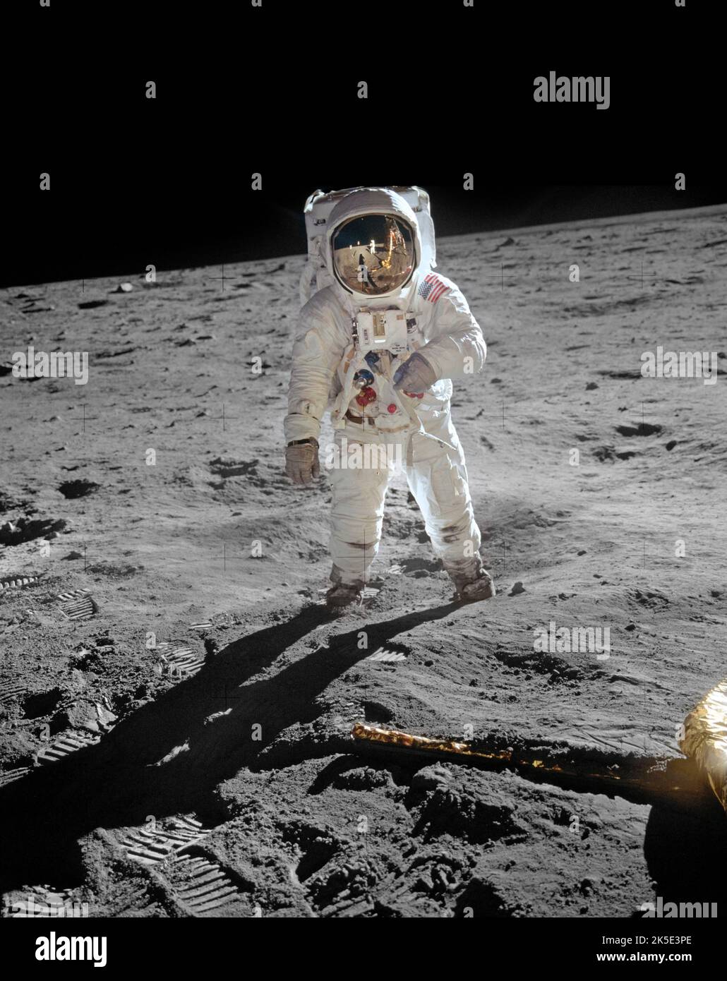 Apollo 11 Mondlandung. Foto von Neil A. Armstrong von Buzz Aldrin, der ...