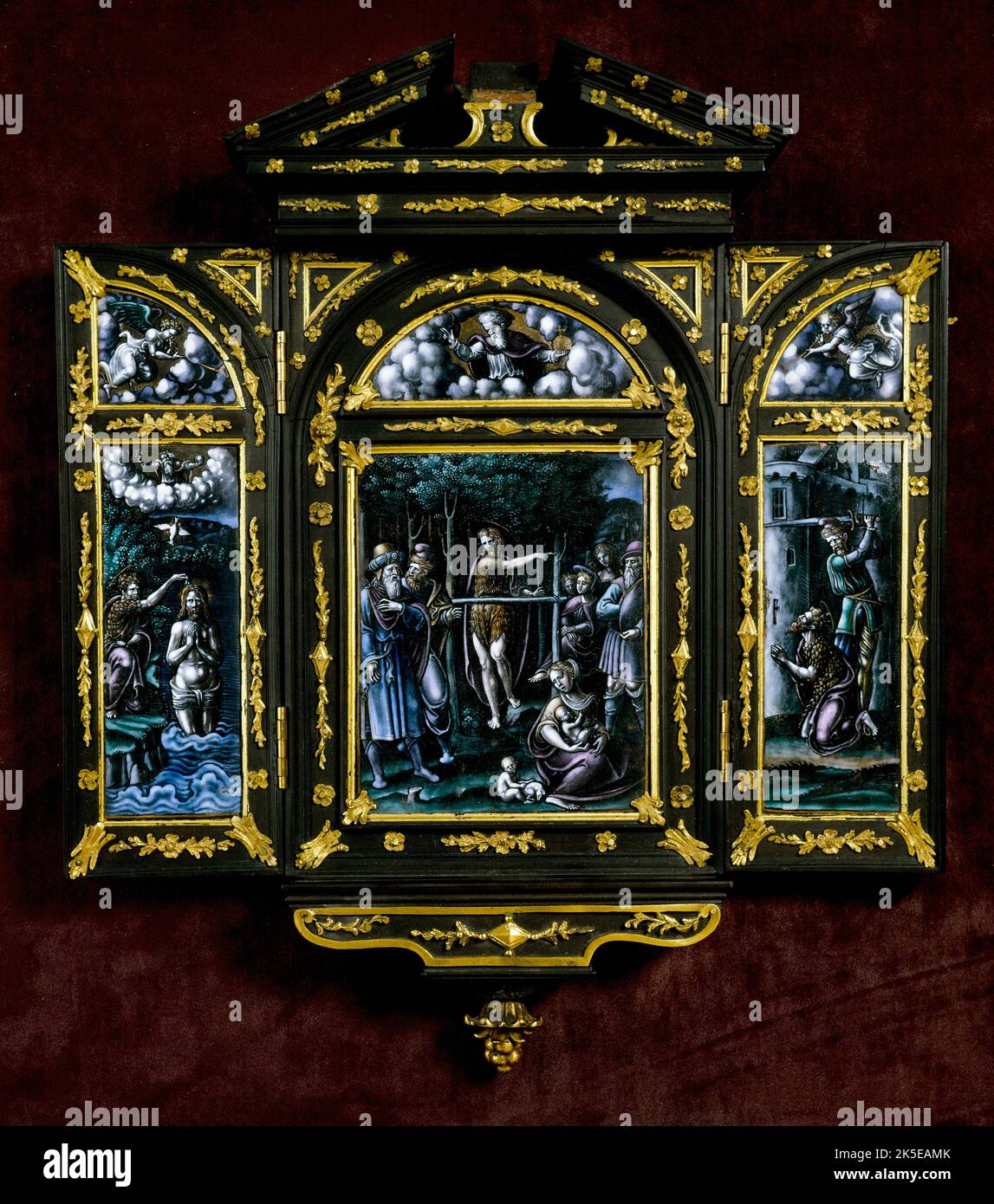 Szenen aus dem Leben des heiligen Johannes des Täufers: Predigt, Taufe Christi, Enthauptung ...