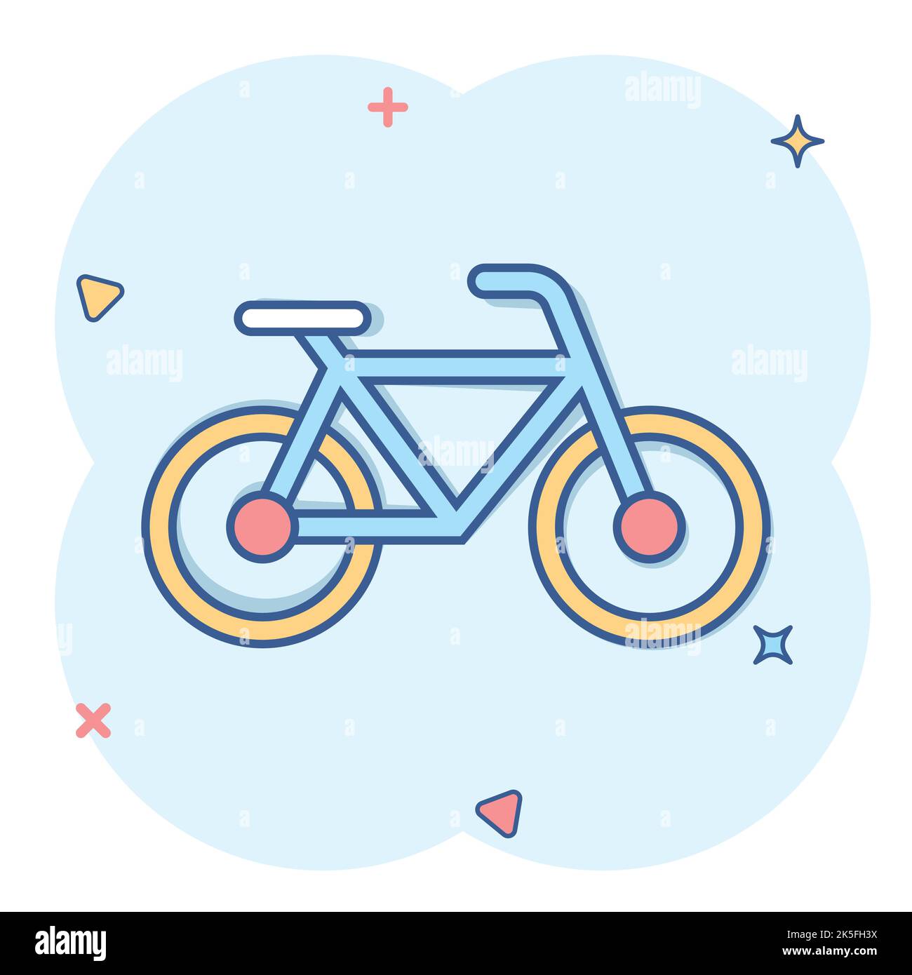 Fahrrad zeichen Symbol im Comic-stil. Bike vektor Cartoon Illustration ...