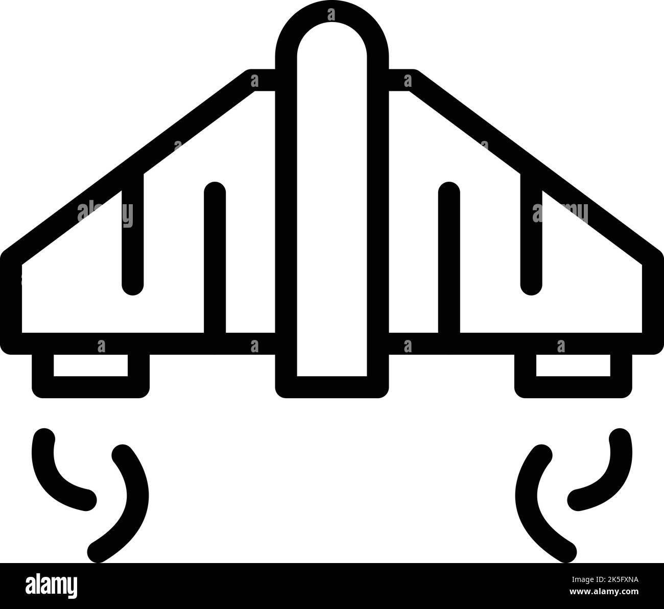 Ehrgeiziger Jetpack-Symbol-Umriss-Vektor. Zukunft arbeiten. Brandmodell ...