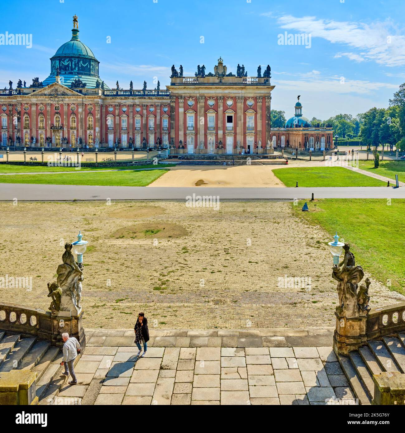 Das Neue Palais, ein preußisches Barockgebäude, besonders im Stil des ...