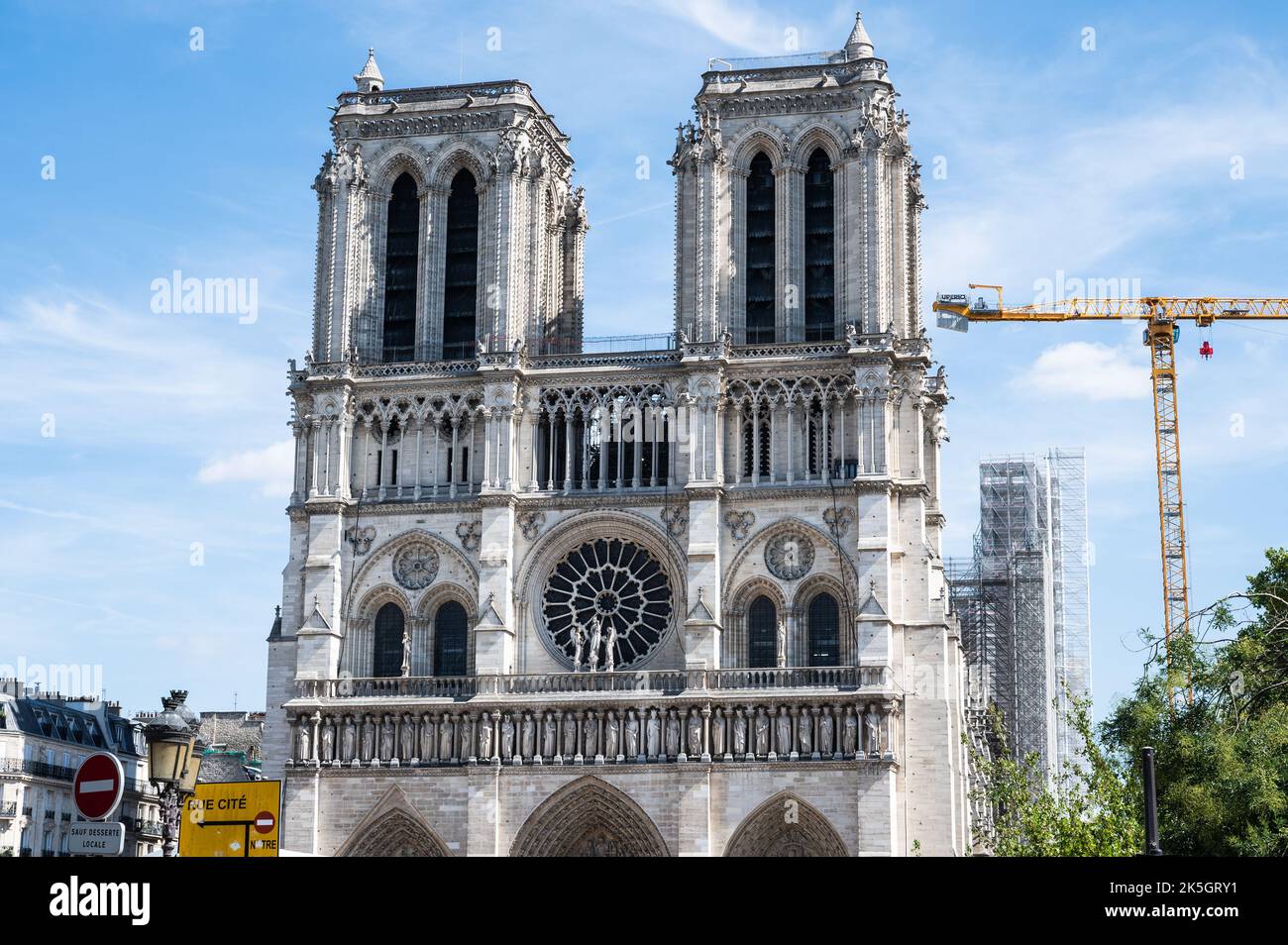 Notre Dame de Paris Denkmal in Paris, Frankreich. Die mittelalterliche ...