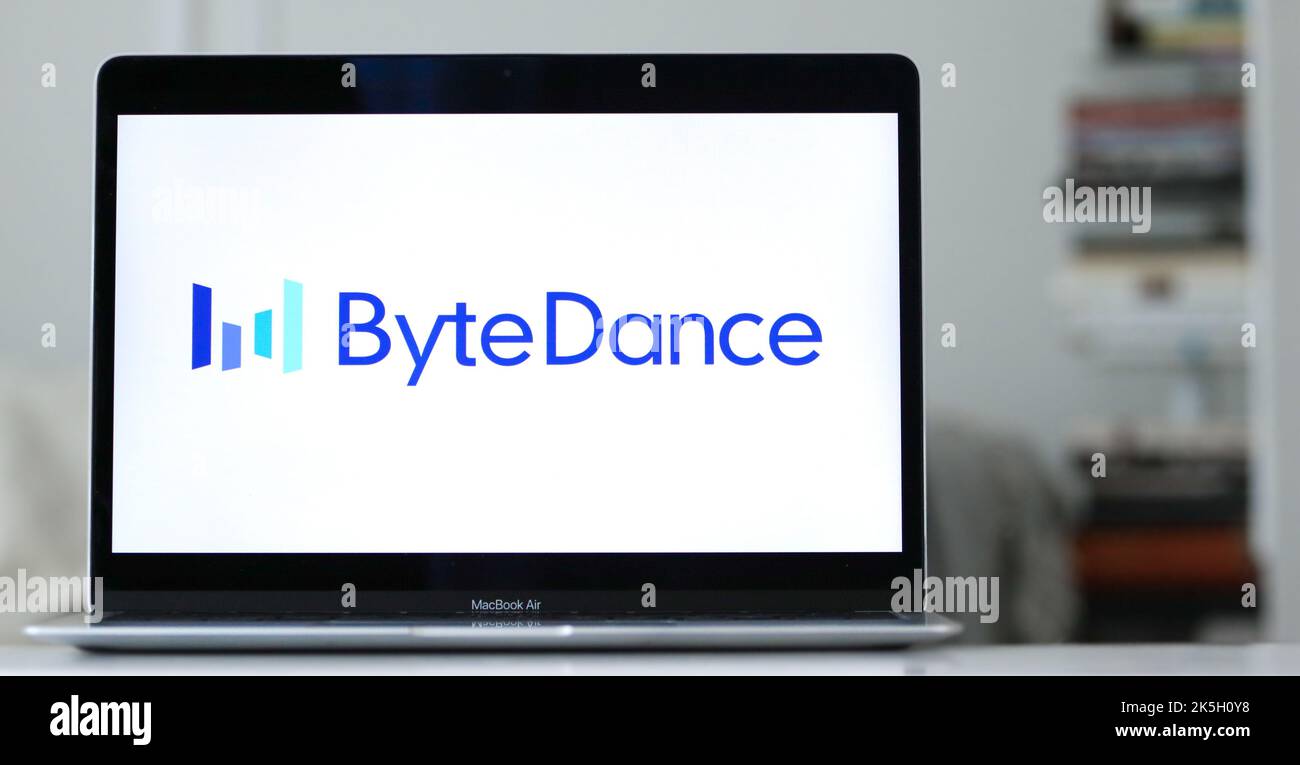 Das Logo von Bytedance, einem chinesischen Unternehmen und ...