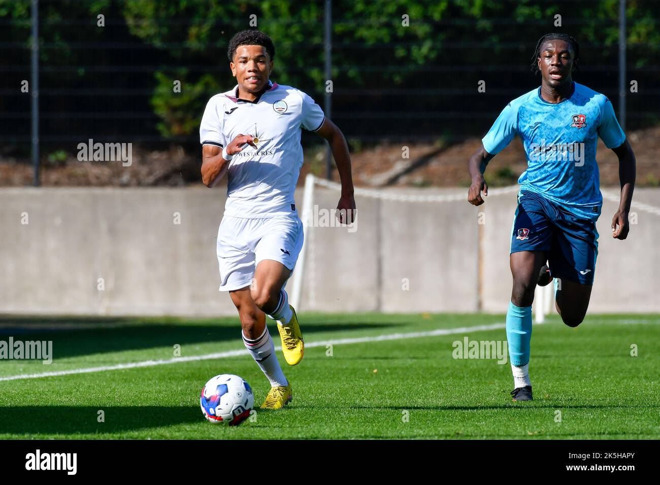 Swansea, Wales. 8. Oktober 2022. Kyrell Wilson aus Swansea City in ...
