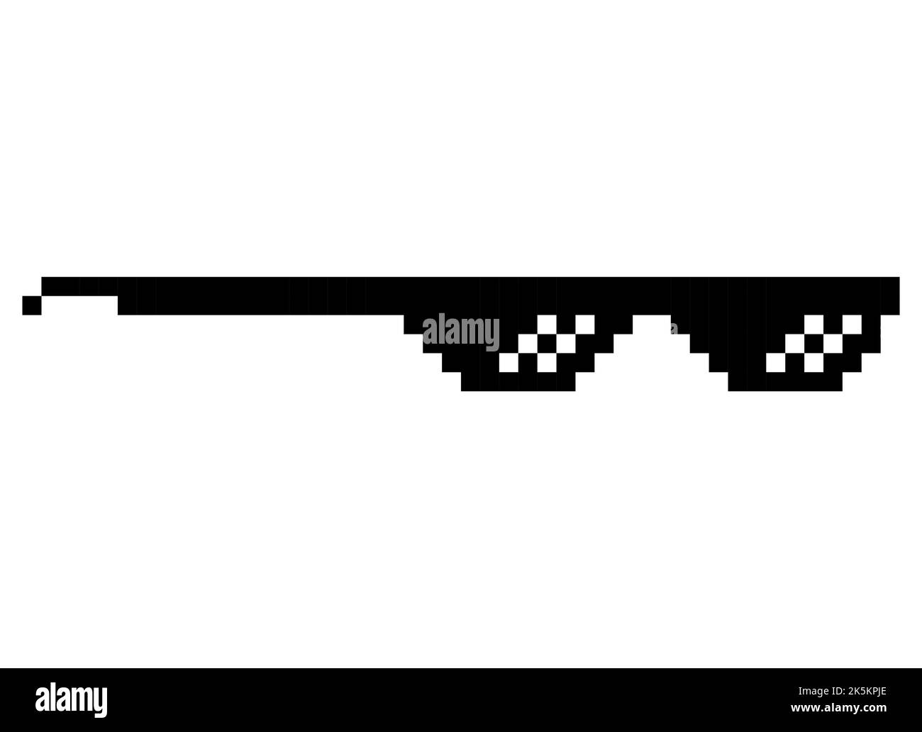 Fun Retro Pixel Sonnenglas Symbol Lifestyle Meme Sonnenbrille Schläger