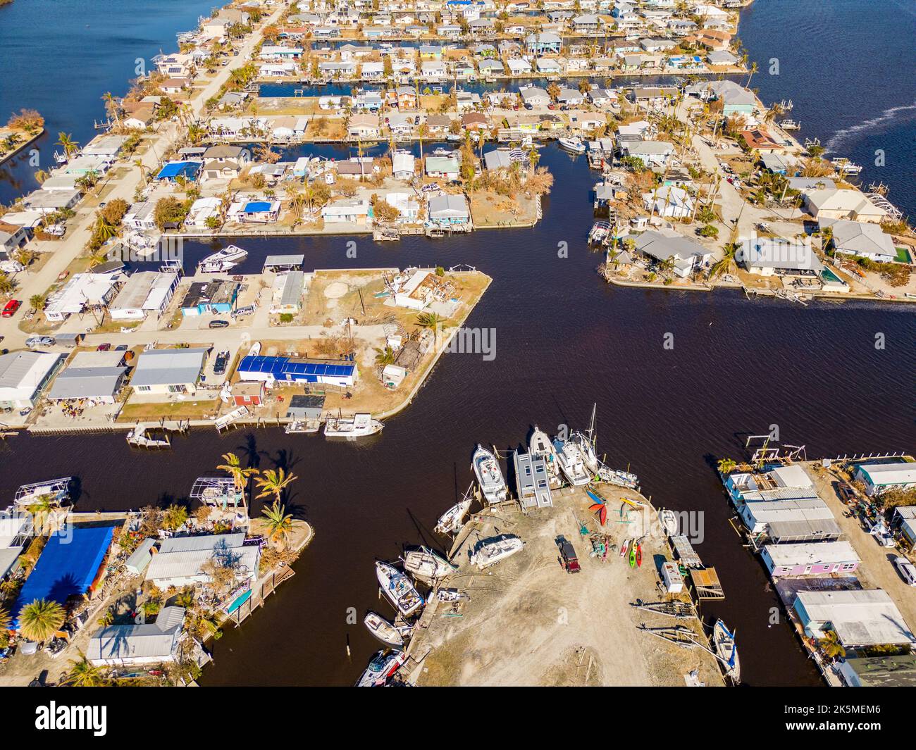 Luftdrohnen Inspektion Foto Matlacha Florida Hurkan Ian Nachwirkungen ...