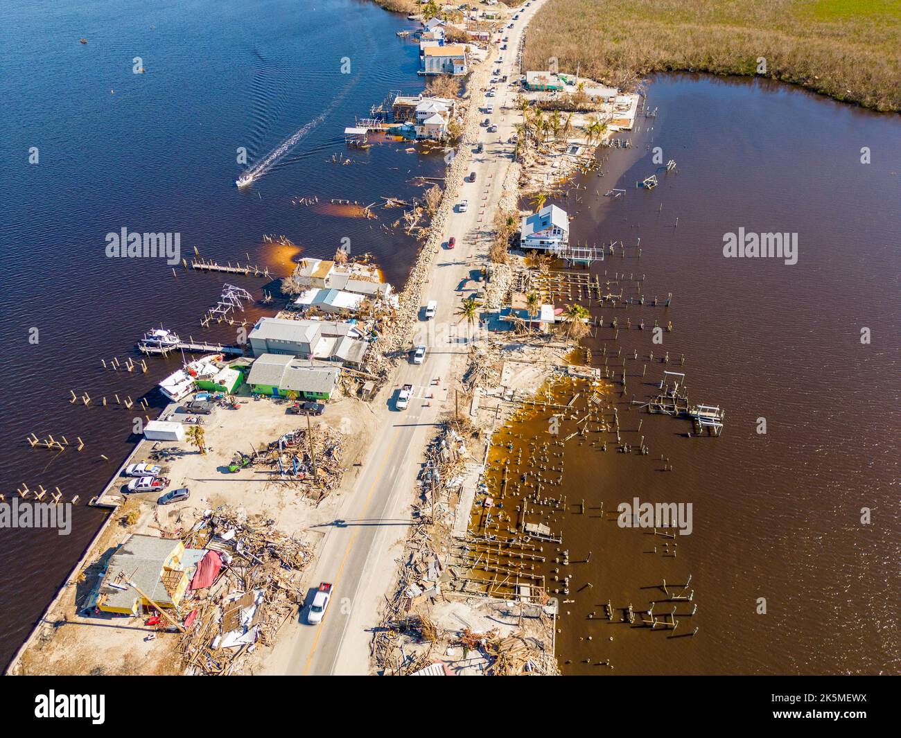 Luftdrohnen Inspektion Foto Matlacha Florida Hurkan Ian Nachwirkungen ...