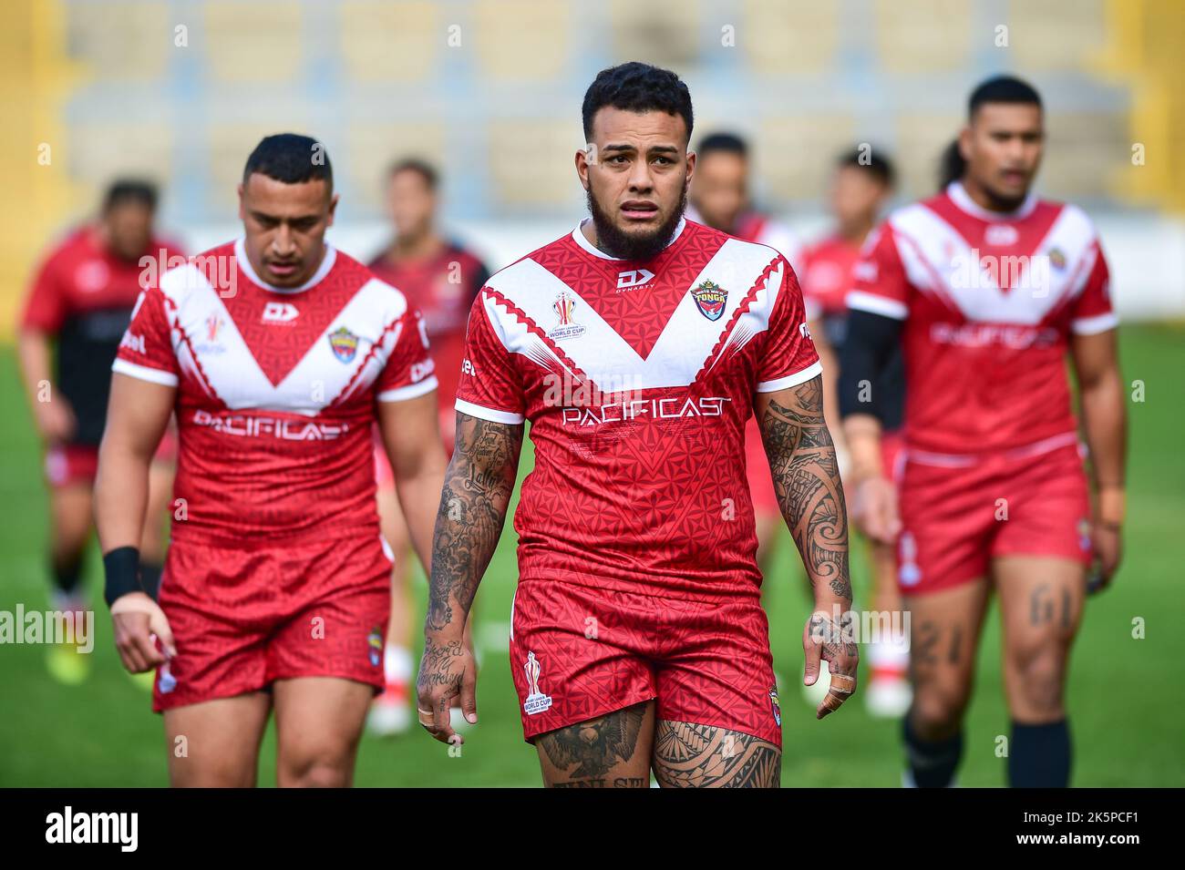 Halifax, England -8.. Oktober 2022 - Addin Fonua-Blake aus Tonga, Rugby ...