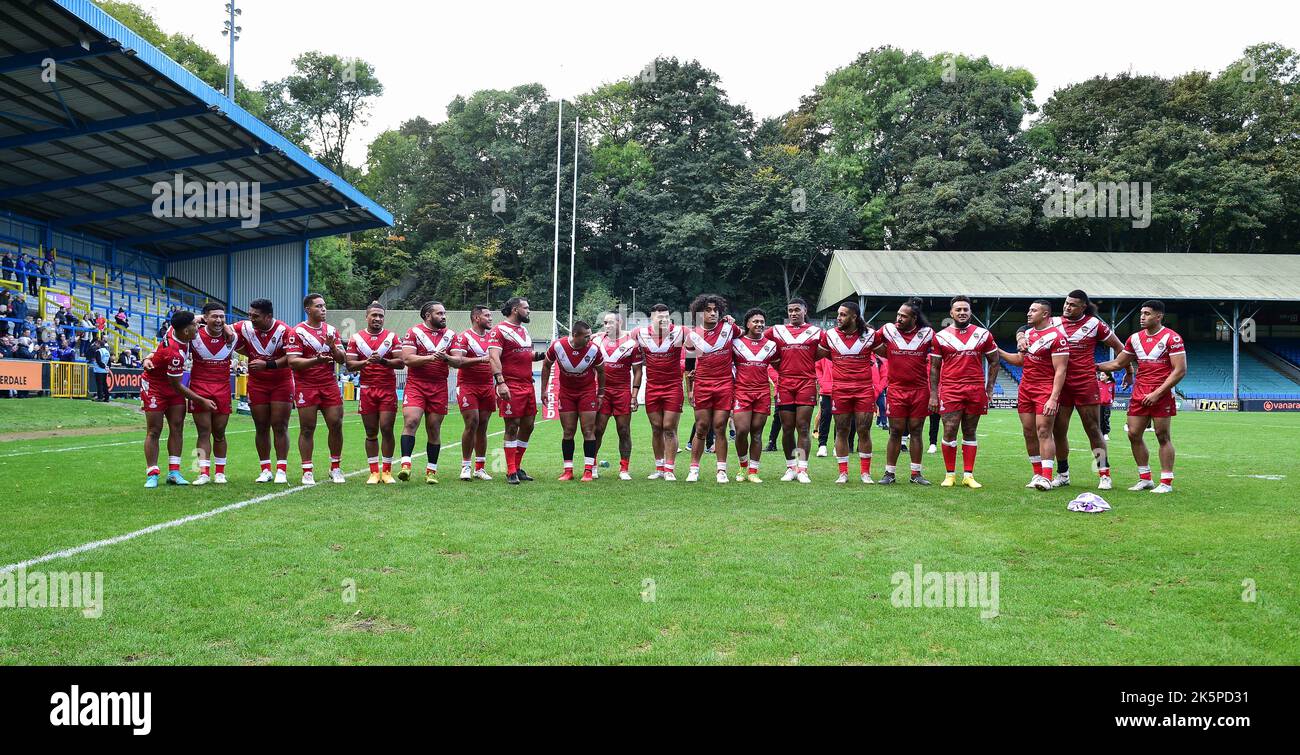 Halifax, England -8.. Oktober 2022 - Tonga-Team, Rugby League Pre World ...