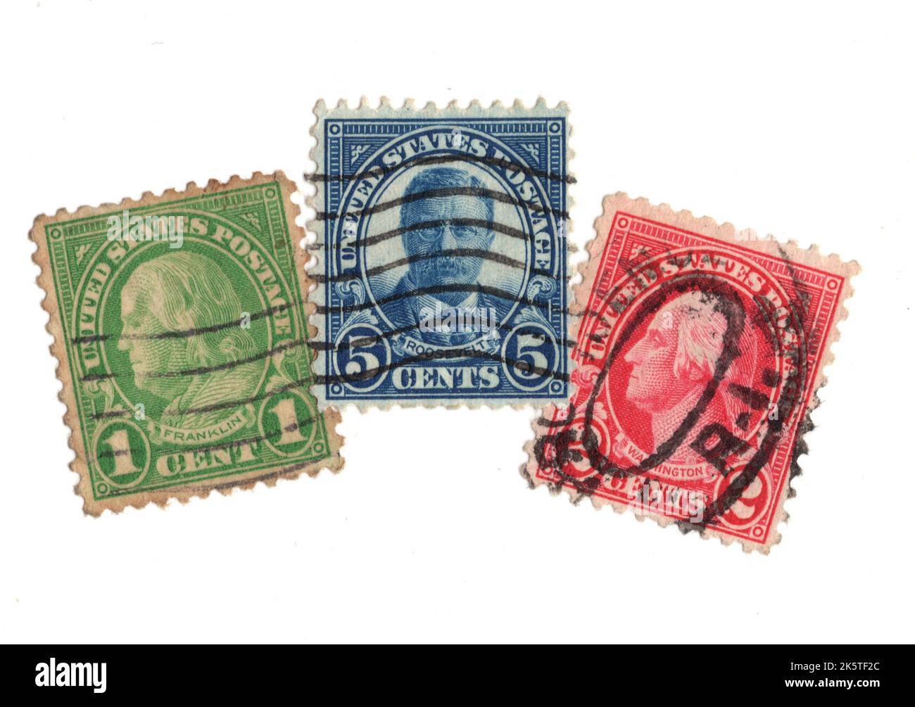 Ein alter umschlag briefmarken aus den usa Ausgeschnittene Stockfotos ...