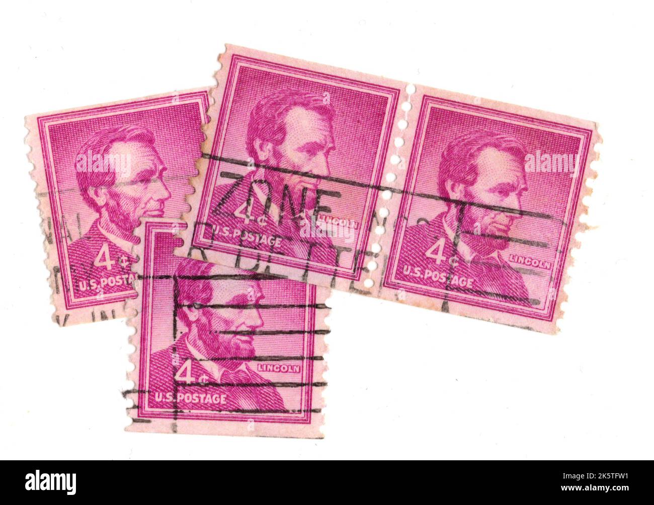 Ein alter umschlag briefmarken aus den usa Ausgeschnittene Stockfotos ...