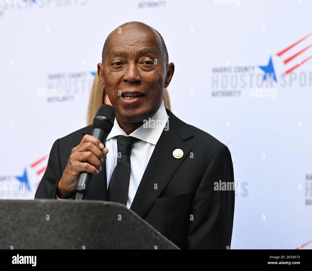 Houston Mayor Sylvester Turner bei der Harris County Houston Sports ... Houston Mayor Sylvester Turner bei der Harris County Houston Sports ...