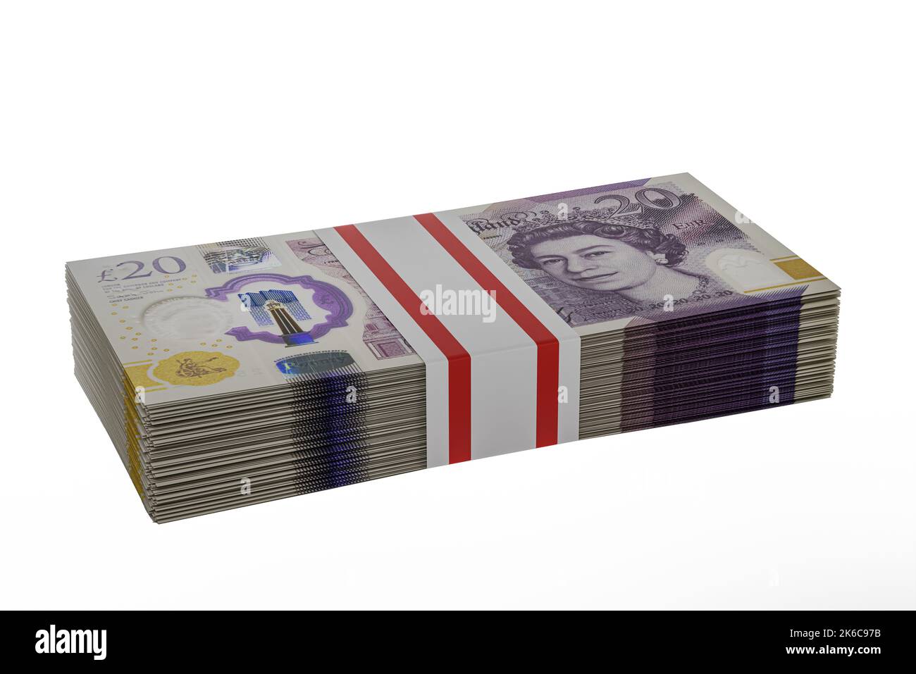 Stapel Stapel Stapel britischer Geldstapel Stapel britischer Polymer-£ ...