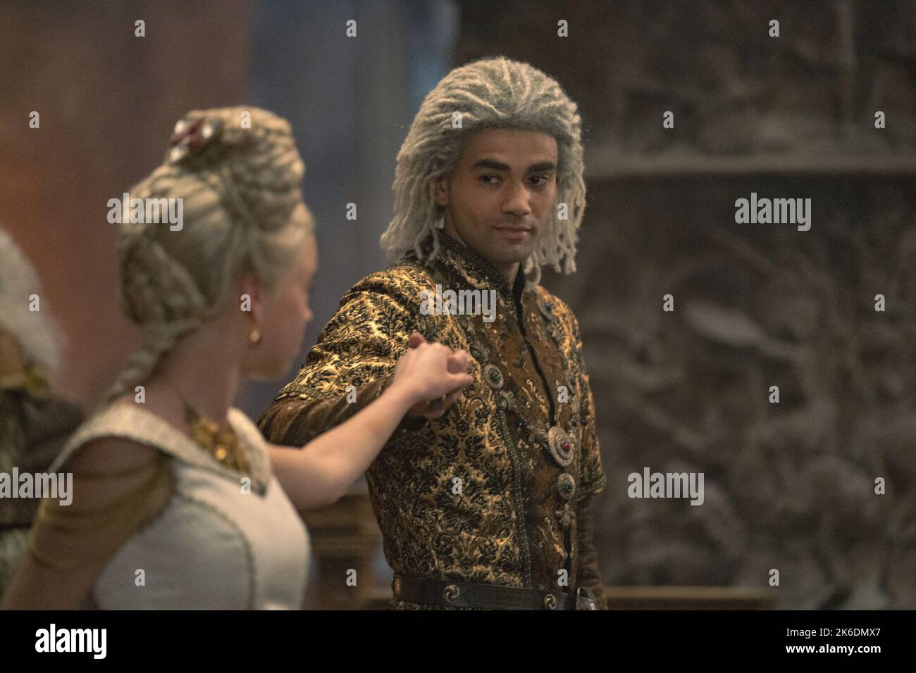 Milly Alcock, Theo Nate, 'Haus des Drachen' (2022). Bildnachweis: HBO Max/THA Stockfotografie ...