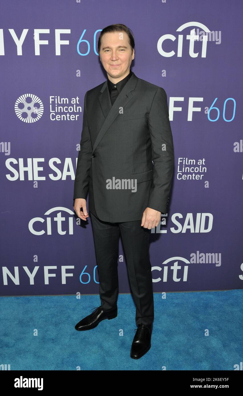 New York, NY am 13. Oktober 2022. Paul Dano nimmt an der Präsentation ...