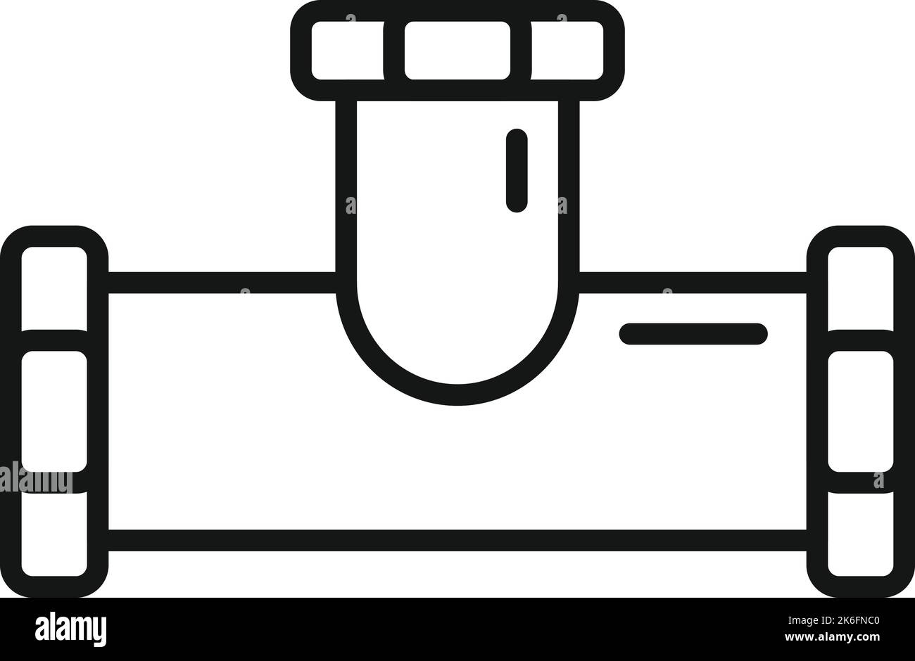 Neuer Vektor für den Umriss des Pipe-Symbols. Betriebsablauf. Pumpe ...