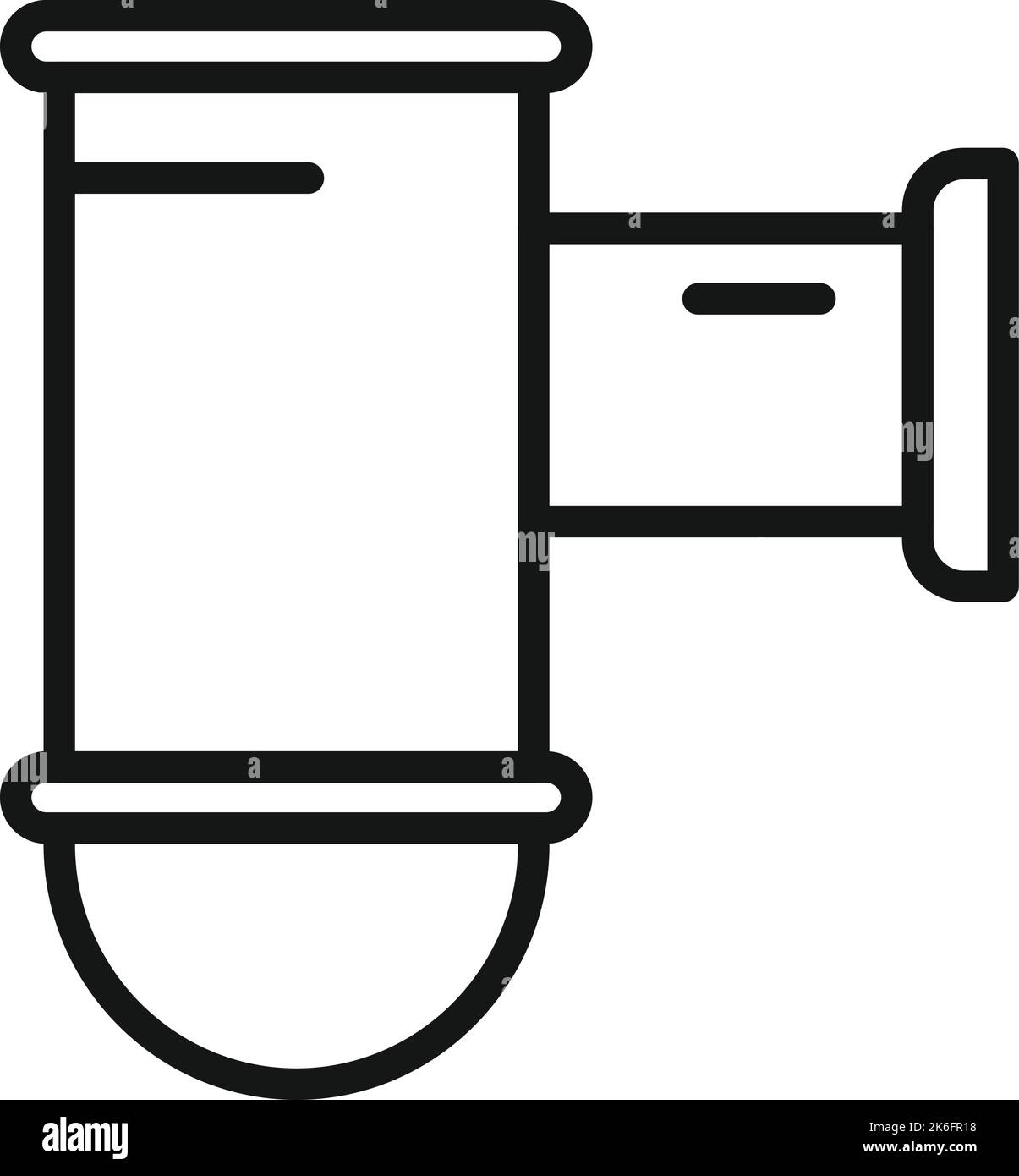 Grafik zum Umriss des Symbols für Abflussrohre in der Küche ...