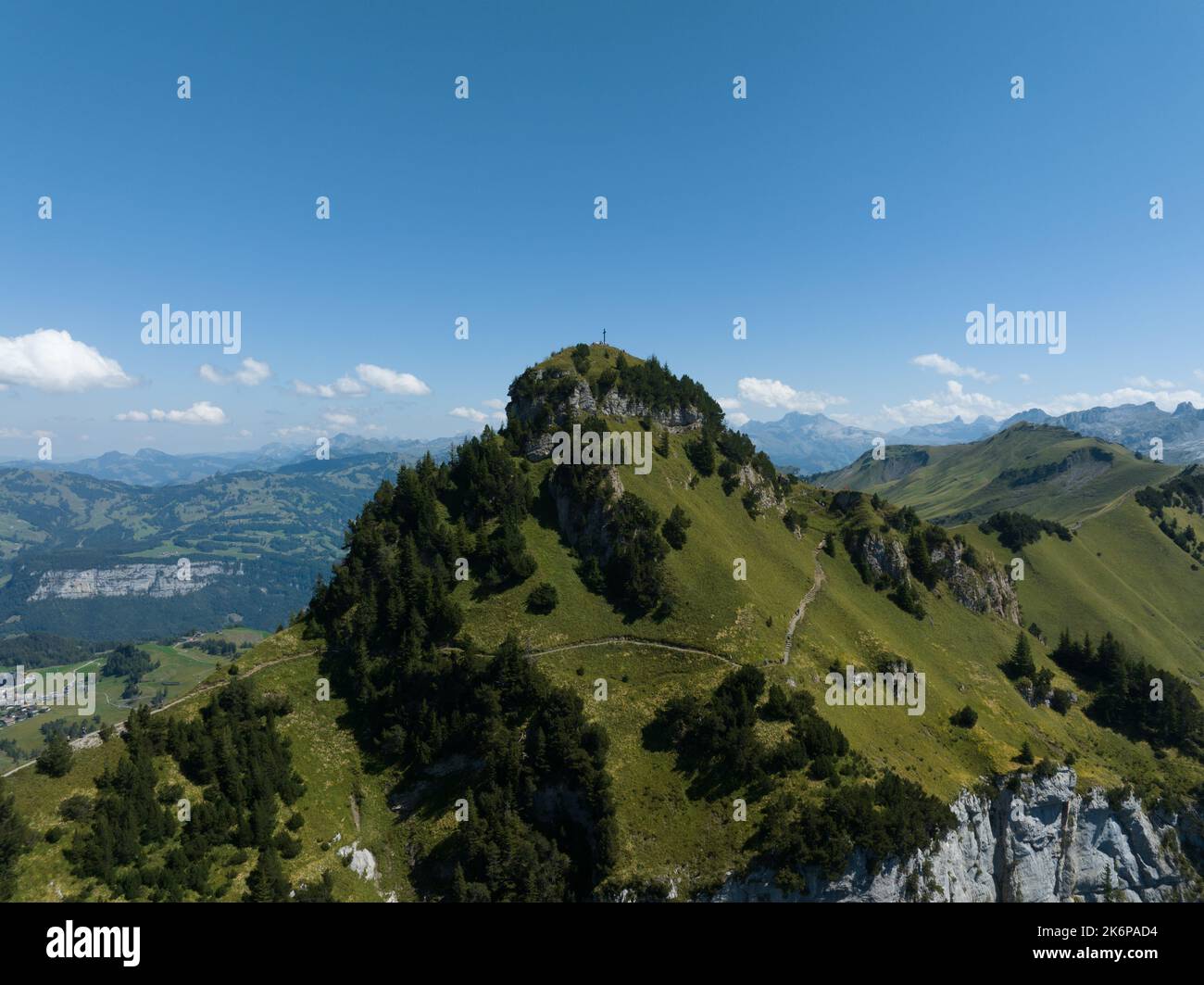 Stoos Fronalpstock Wanderung Landschaft Aussichtspunkt oberhalb Brunnen ...