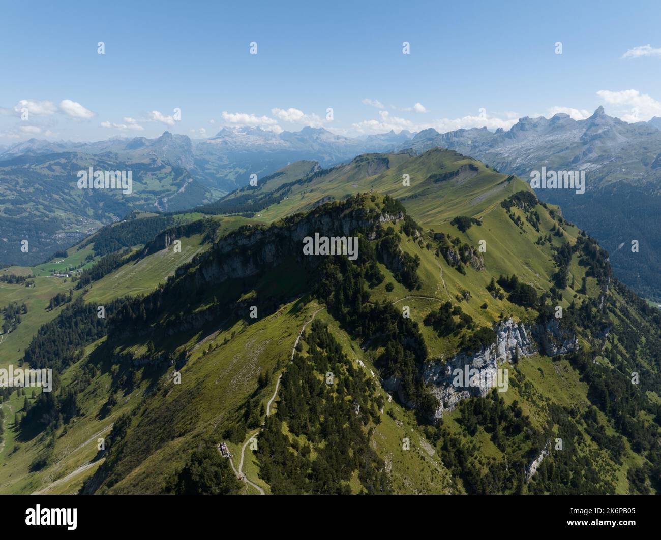 Stoos Fronalpstock Wanderung Landschaft Aussichtspunkt oberhalb Brunnen ...