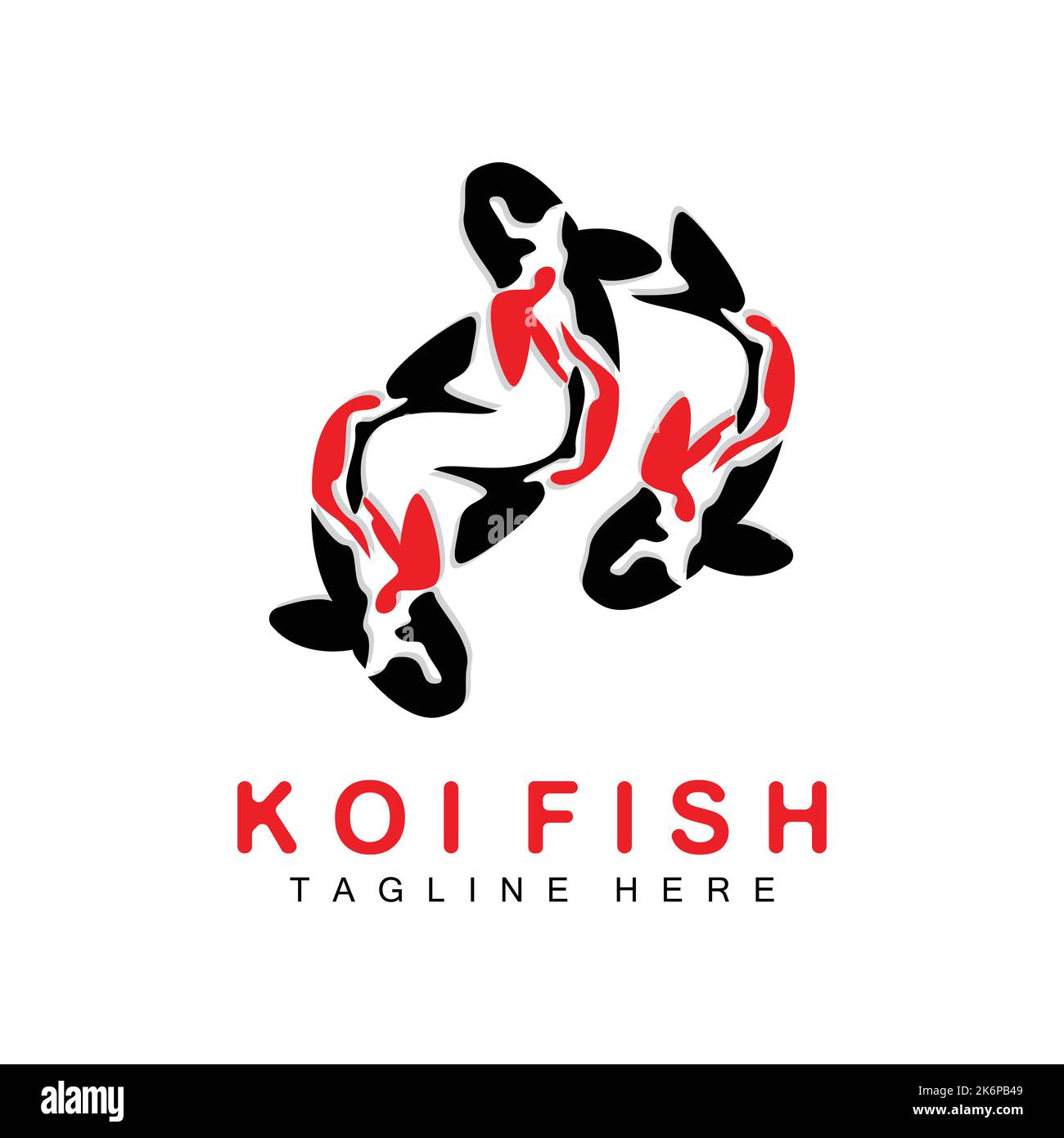 Koi Fish Logo Design, Chinese Lucky And Triumph Ornamental Fish Vector ...